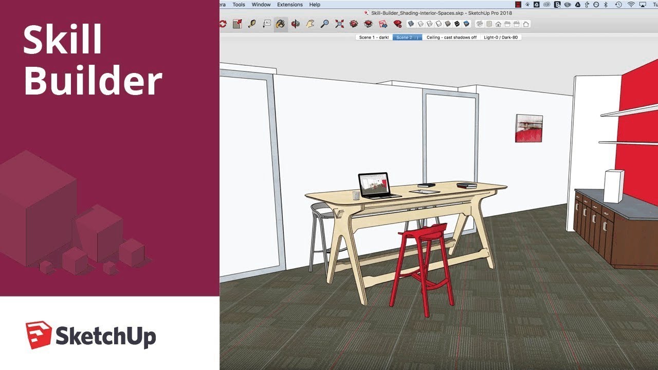 SketchUp Skill Builder: Control Shading for Interior Spaces - Dezign Ark