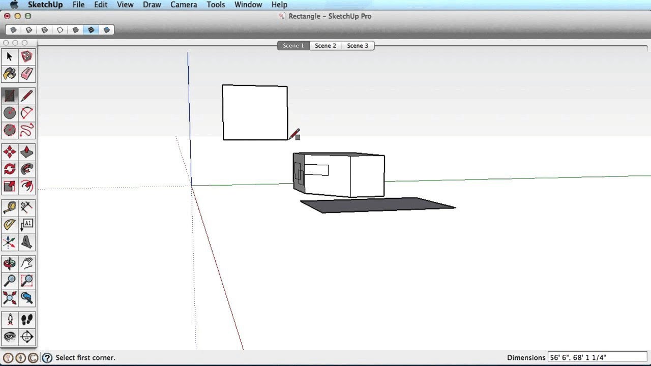 Sketchup Training Series Rectangle Tool Dezign Ark