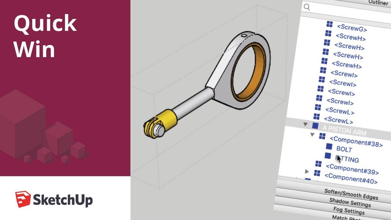 Using Outliner To Navigate Into Nested Groups In Sketchup Quick Win Dezign Ark