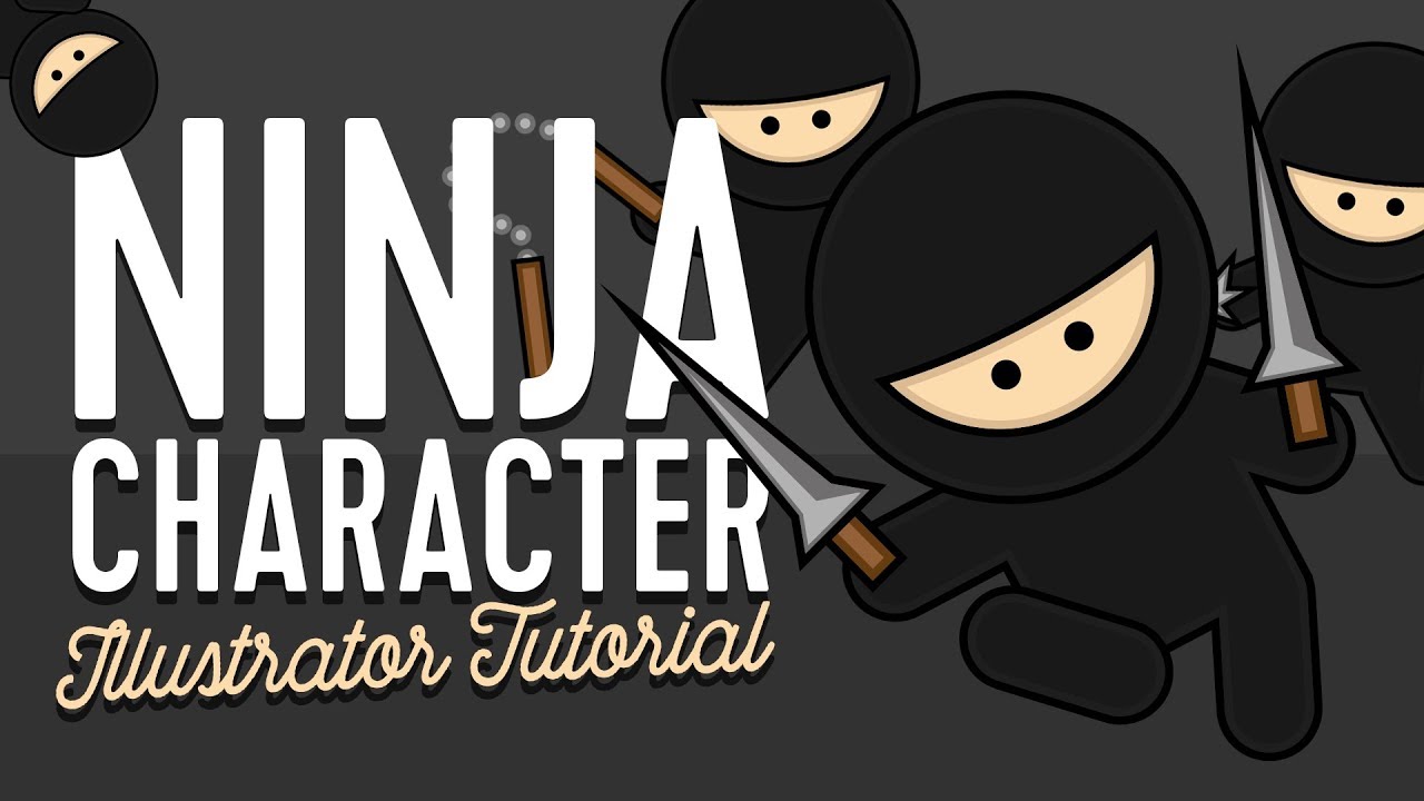 Vector Ninja Characters Beginner Illustrator Tutorial Dezign Ark