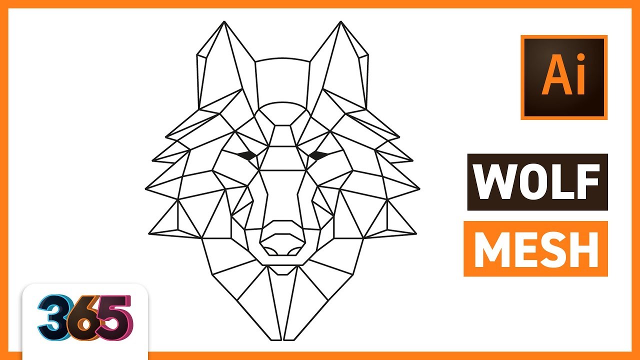 Wolf Mesh | Illustrator CC Tutorial #332/365 - Dezign Ark