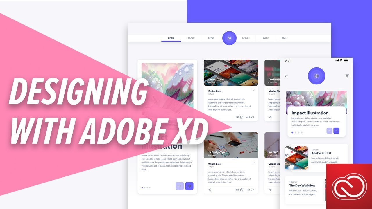 XO Pixel: Designing A Blog Layout in Adobe XD - Dezign Ark