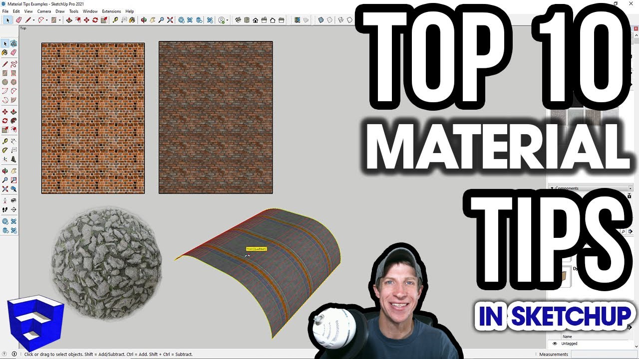 My 10 BEST TIPS for Working With MATERIALS in SketchUp! - Dezign Ark