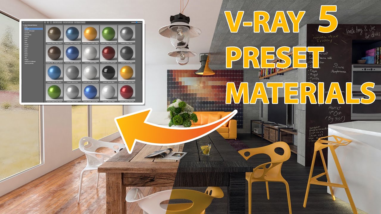 V-Ray 5 New Material Library And Preset Materials for 3Ds Max - Dezign Ark