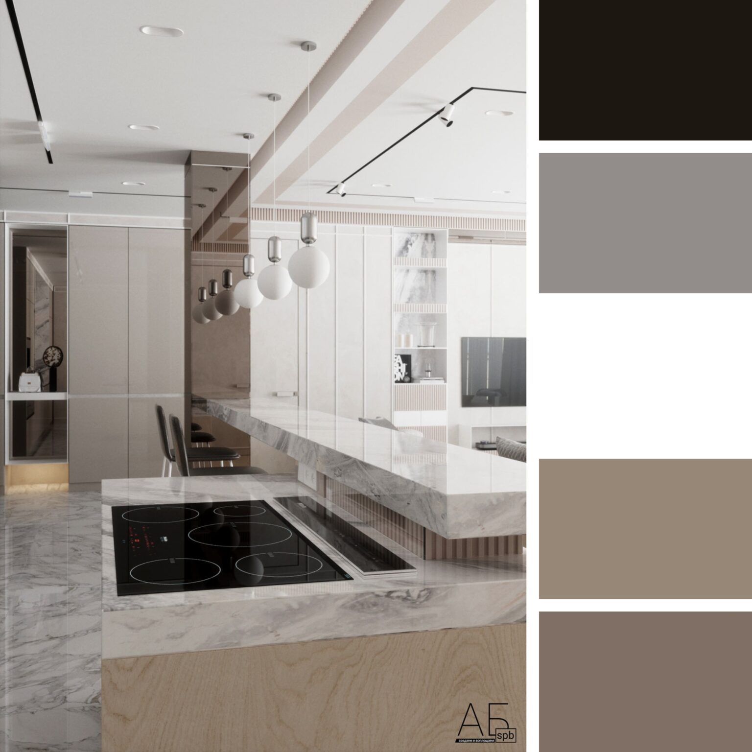 Apartment 176m – Kitchen - Dezign Ark