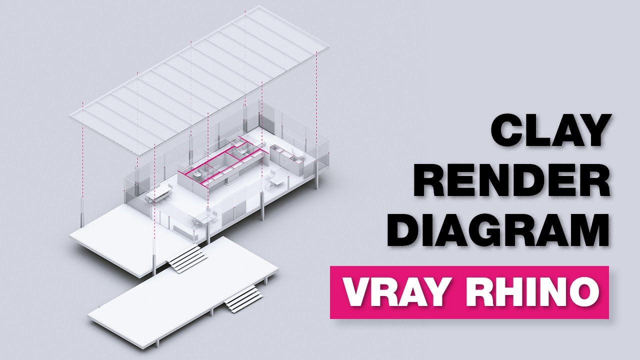 Vray for Rhino Tutorial - Clay Axonometric Diagram - Dezign Ark