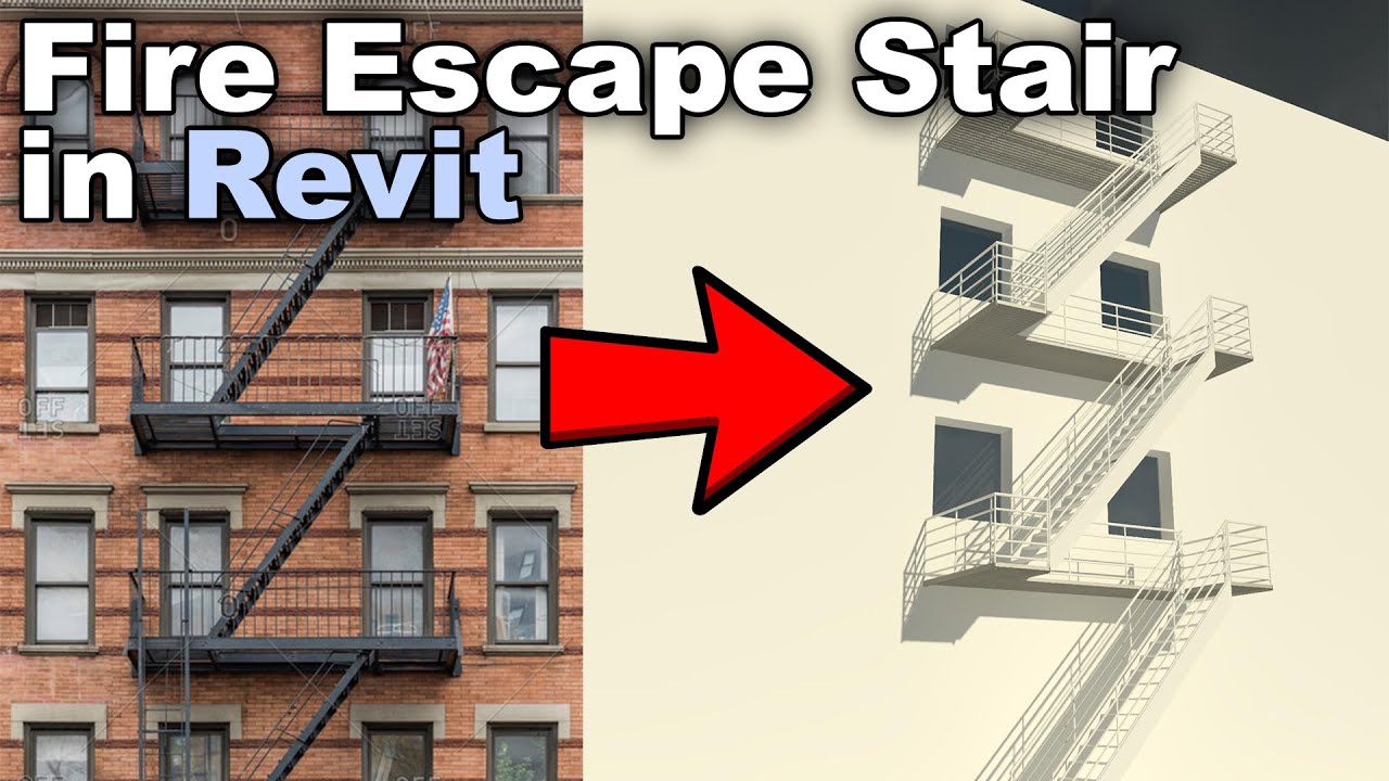 Fire Escape Stair in Revit Tutorial / Stairs in Revit - Dezign Ark Fire Escape Stair in Revit Tutorial / Stairs in Revit - Dezign Ark