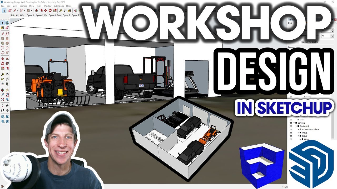 Designing a WORKSHOP in SketchUp | 3D Space Planning! - Dezign Ark