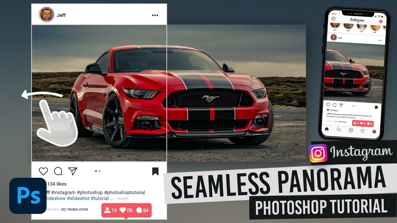How to Create Seamless Panorama Slide Images for Instagram - Dezign Ark
