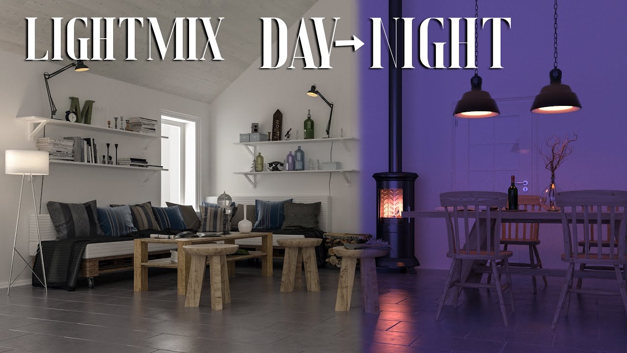 LIGHTMIX || Turn a DAY scene into NIGHT without re-rendering || V-Ray 5 ...