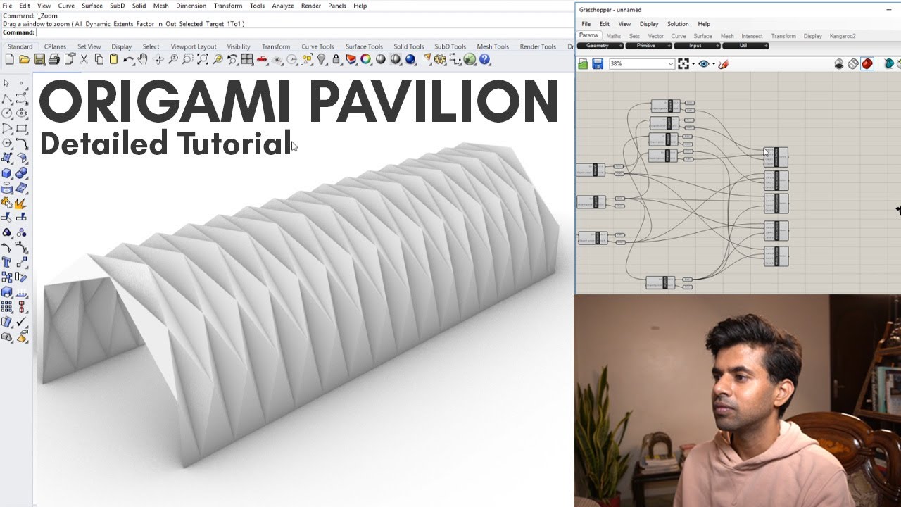 Creating an Origami Pavilion in grasshopper ( Yoshimura Pattern ...