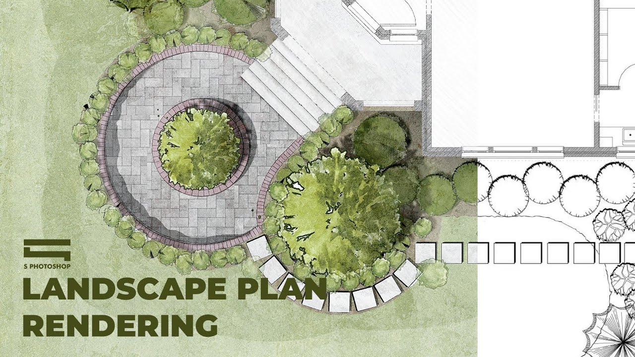 Landscape Architecture Plan Rendering by Photoshop - Dezign Ark