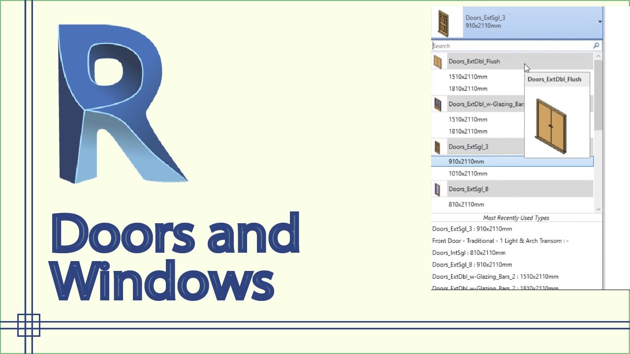 Revit - Insert Doors and Windows in Your Project - Dezign Ark