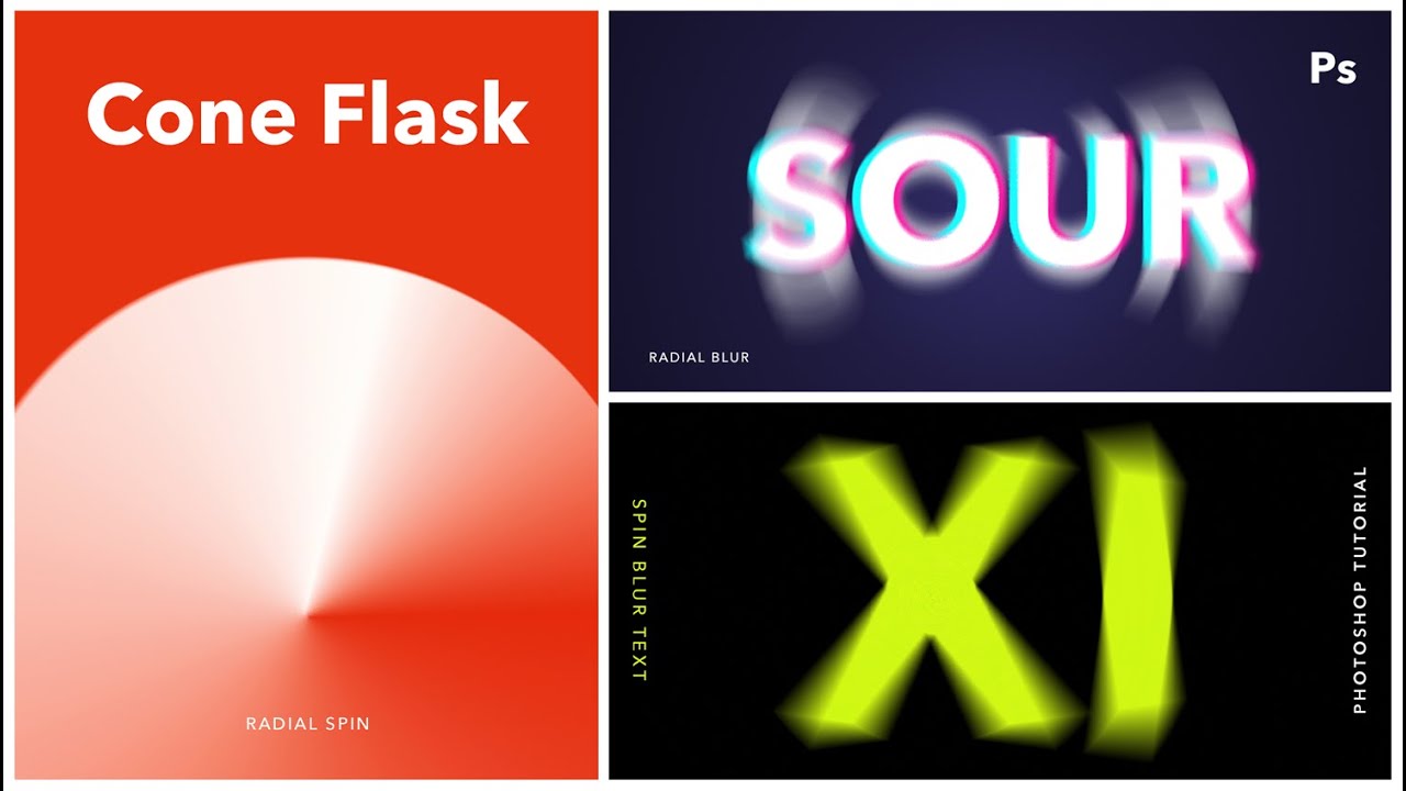 Blur Text Effect in Adobe Photoshop | Radial Spin Blur, Angular ...