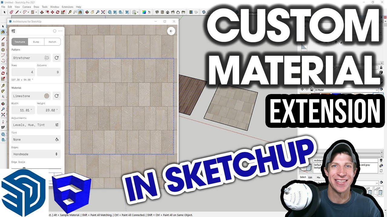 Creating Custom Materials INSIDE SKETCHUP Using the Architextures Extension! - Dezign Ark