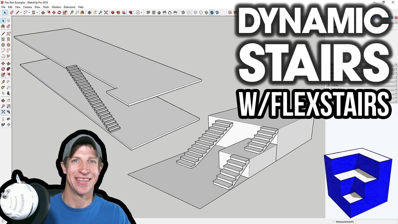DYNAMIC STAIRS in SketchUp with FlexStairs - Dezign Ark