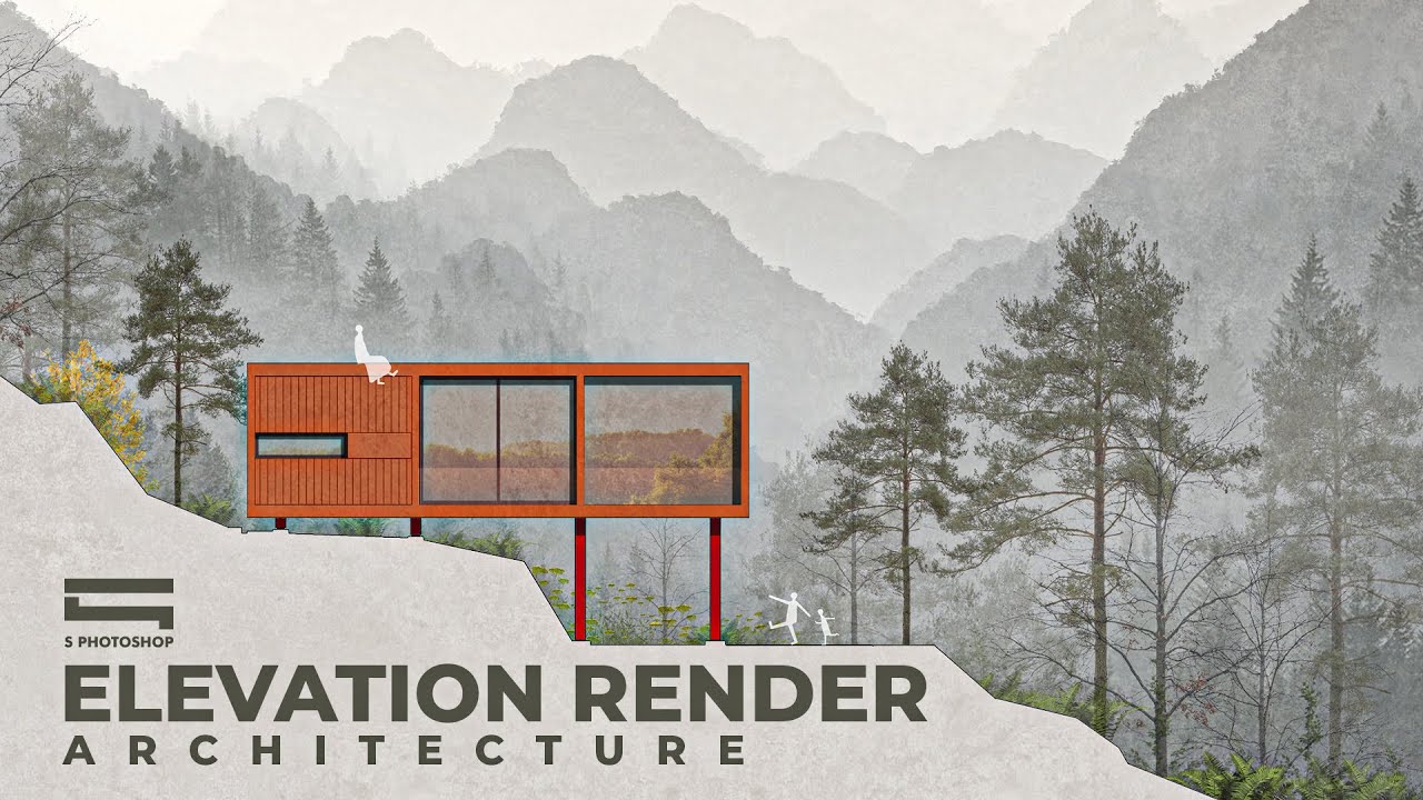 Architecture Elevation rendering by Photoshop - Dezign Ark