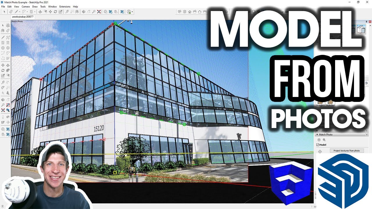 Modeling FROM PHOTOS in SketchUp using Match Photo and Lattice Maker ...