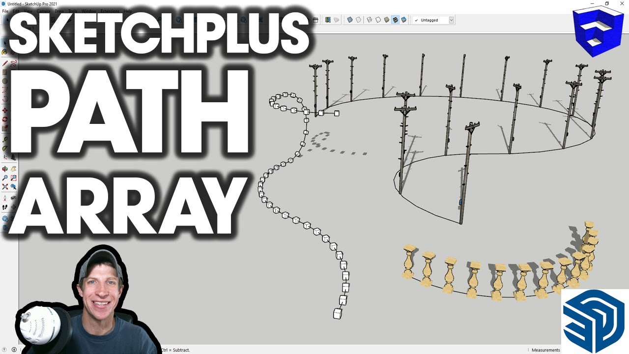 Copies ALONG PATHS in SketchPlus for SketchUp! - Dezign Ark