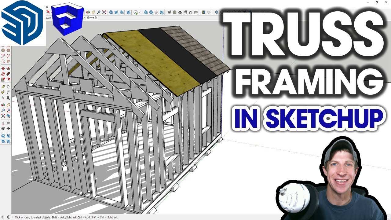 Modeling TRUSSES AND ROOFING in SketchUp (Detailed Modeling in SketchUp ...