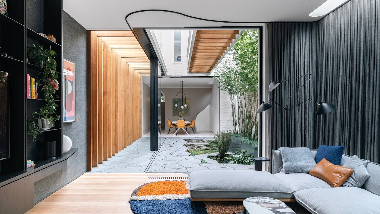 A Suspended Bridge Connects the Victorian Terrace with the New Mews ...