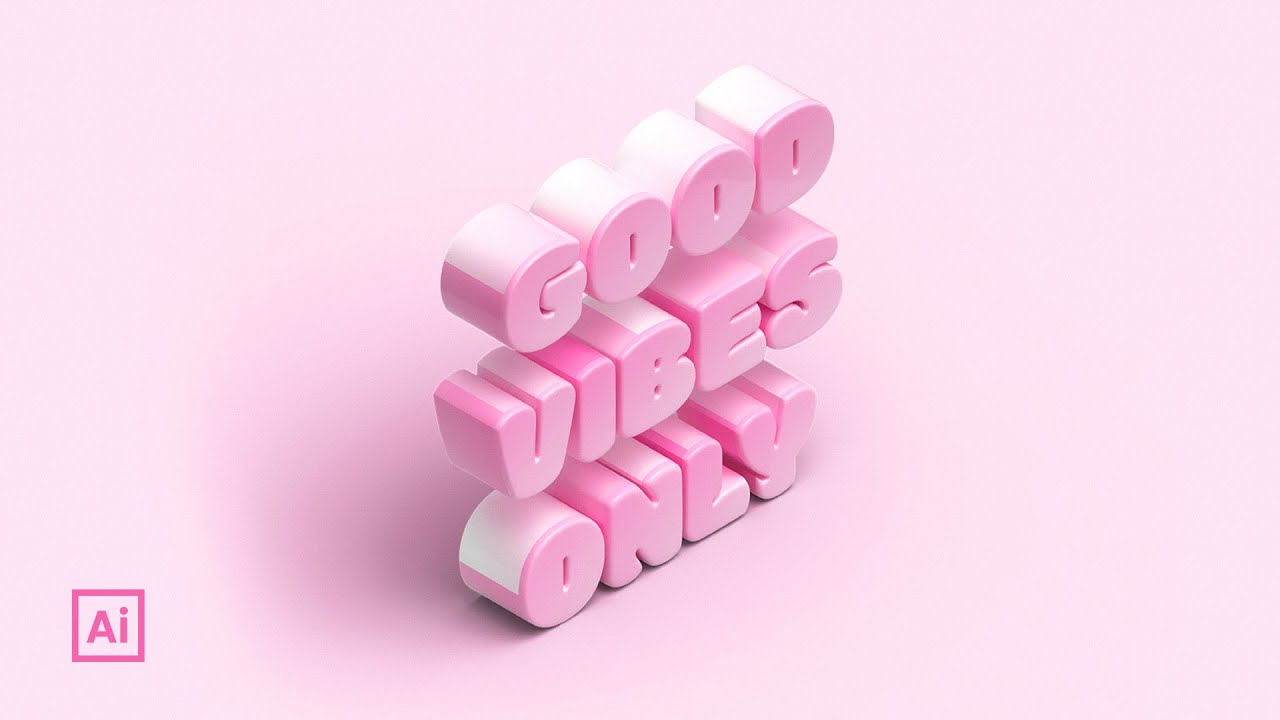 Realistic 3D Isometric Text | Ai 2022 - Dezign Ark