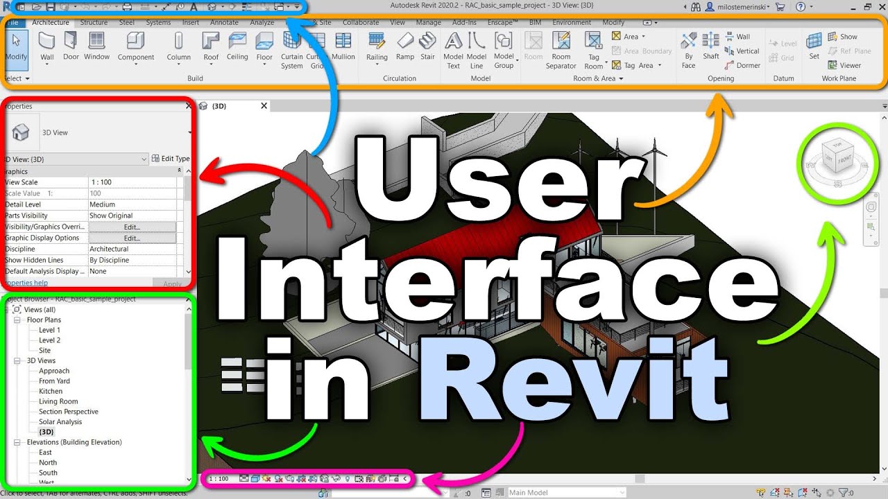 Revit Beginner Tutorial User Interface Dezign Ark