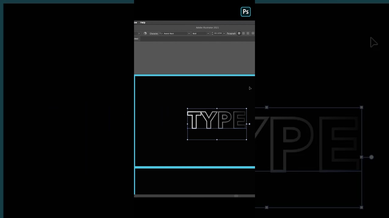 Text Effect In Illustrator Illustrator Tutorial Shorts Video