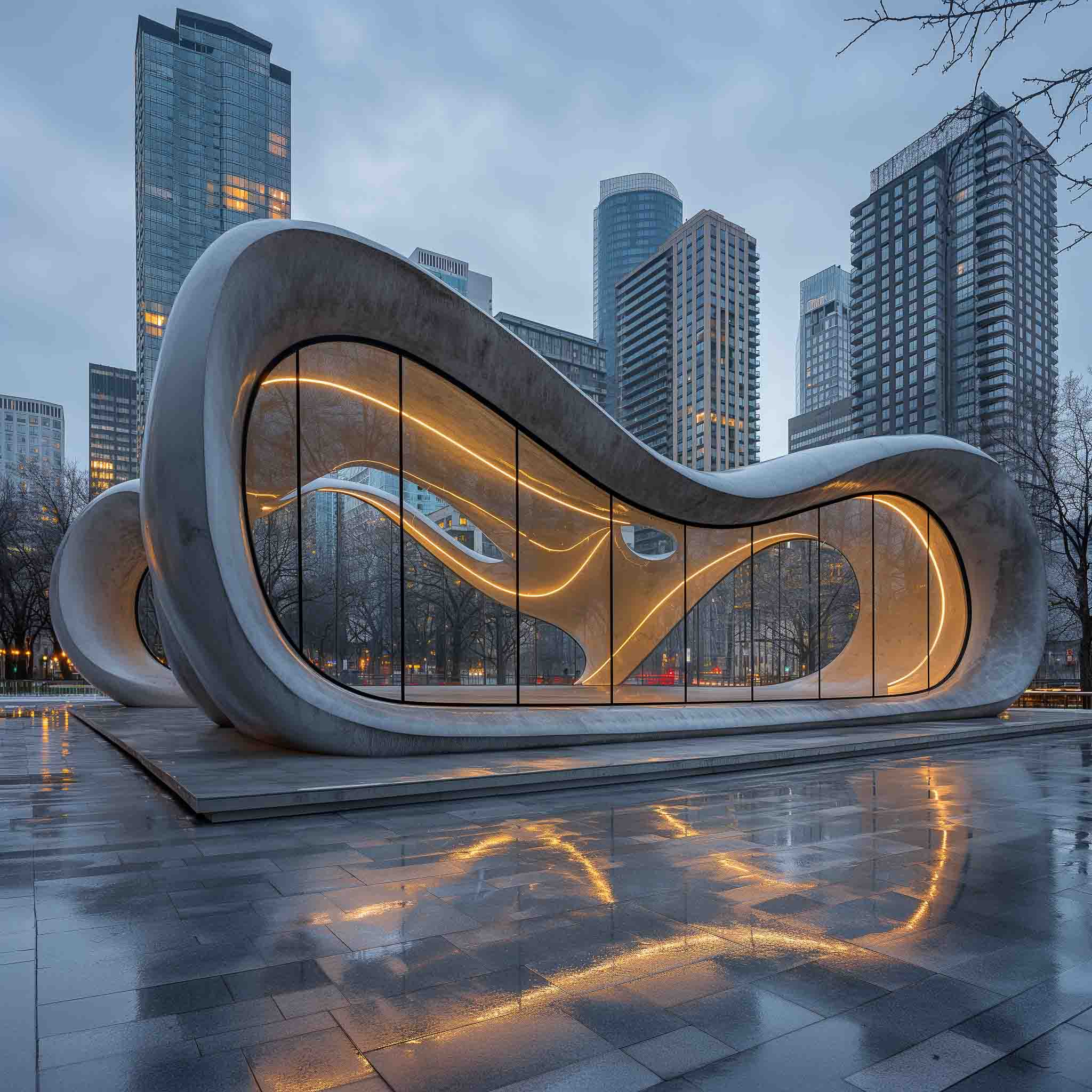 Pavilion Building Concept 343 - Dezign Ark