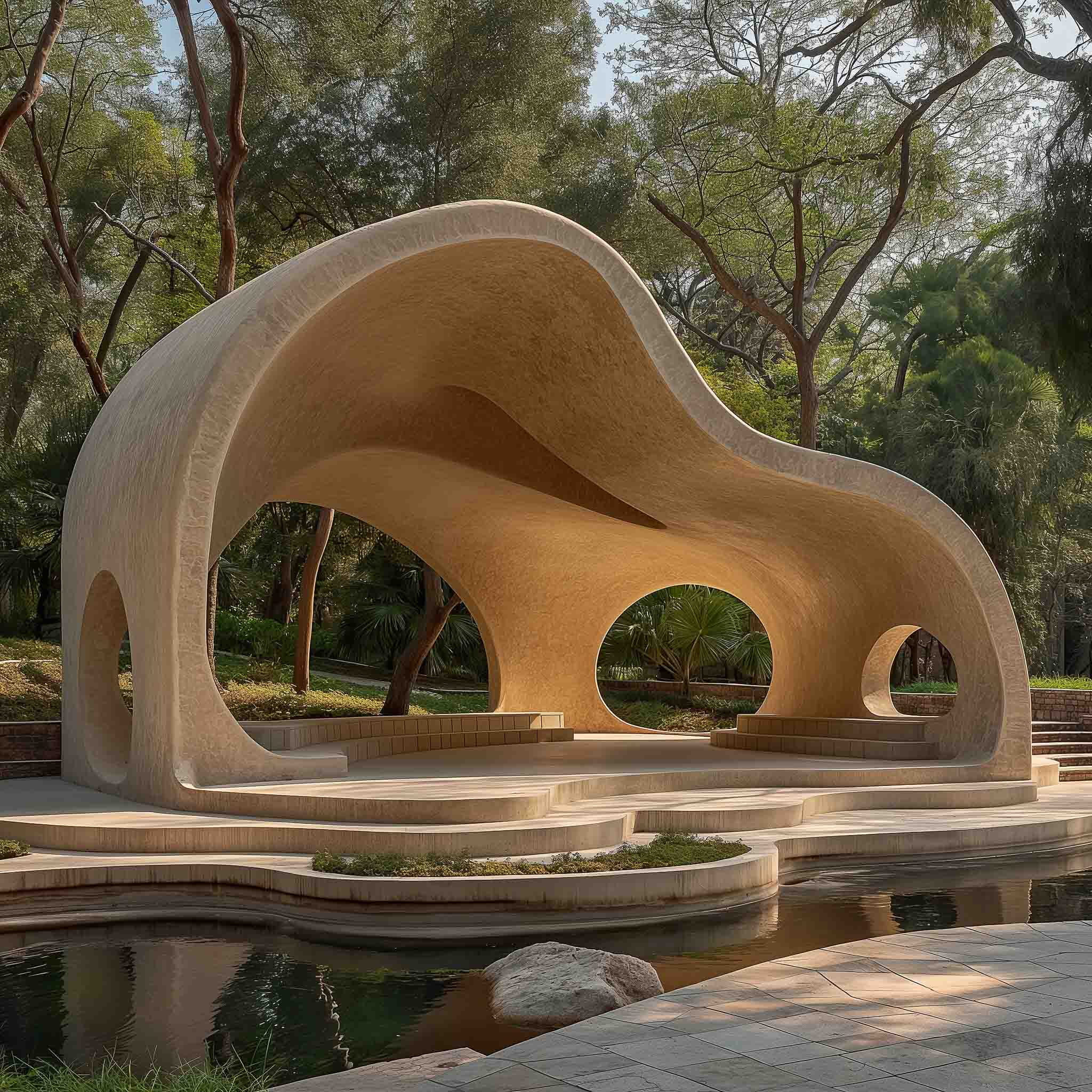 Pavilion Building Concept 4241 - Dezign Ark