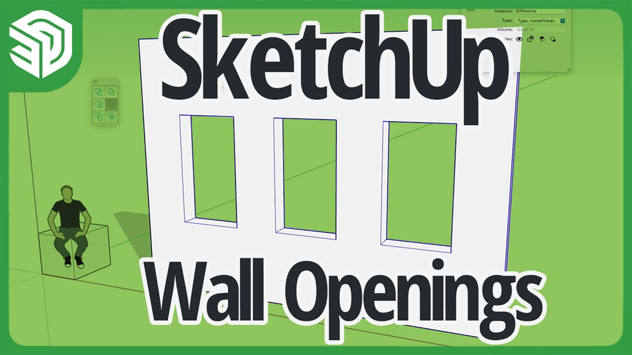 Punching Holes and Openings in Walls | SketchUp Tutorial - Dezign Ark