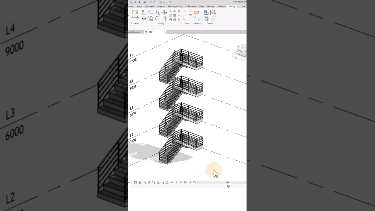 Multi-level Stair in #revit - Dezign Ark