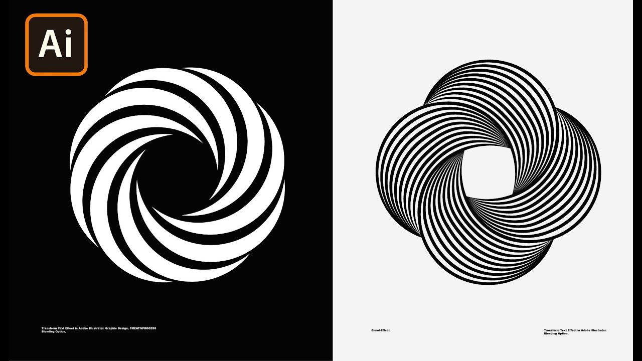 Transform Abstract Design in Adobe Illustrator | Blend Tool, Geometric | Graphic Design - Dezign Ark