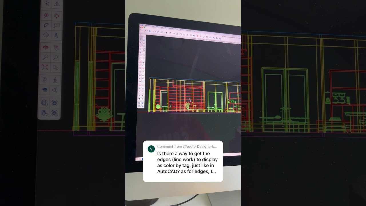 Is there a way to display colored line work like AutoCAD? - Dezign Ark
