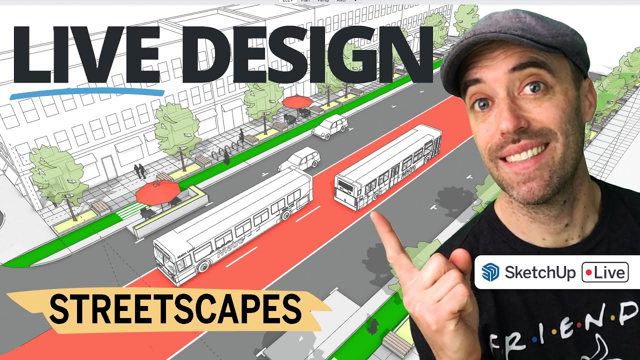 3D Modeling a Streetscape from Scratch | Urban Design SketchUp Tutorial ...