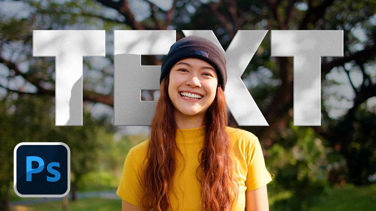 Add Text Behind Object with REAL Shadows in Photoshop! - Dezign Ark