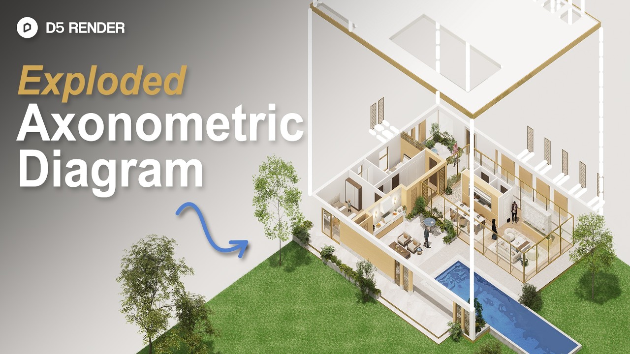 EASY Exploded Axonometric Architecture (Step-by-Step) - Dezign Ark
