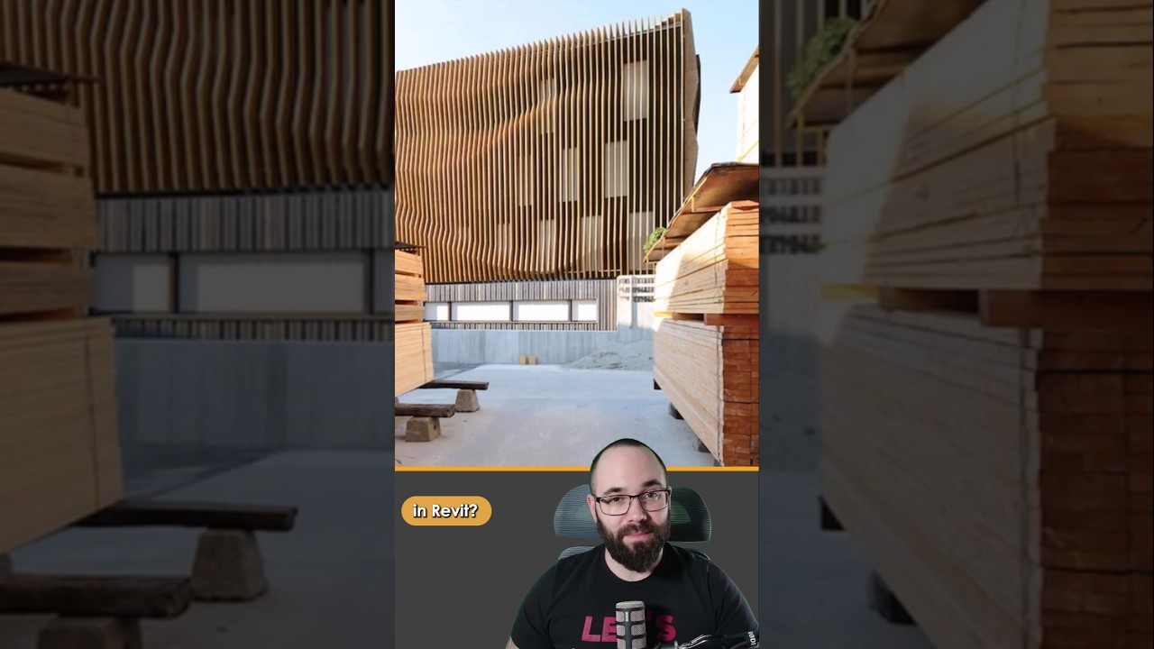 Wood Wave Facade in #revit - Dezign Ark