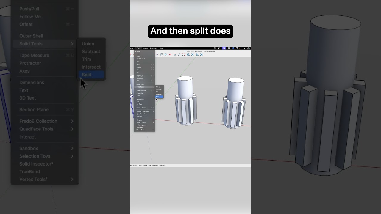 Solid Tool Tools #sketchup #solidtools - Dezign Ark