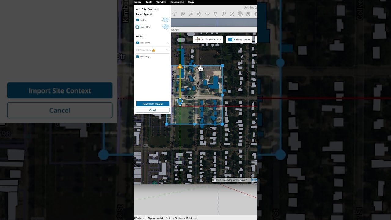 Bring buildings into Add Location #sketchup #addlocation - Dezign Ark