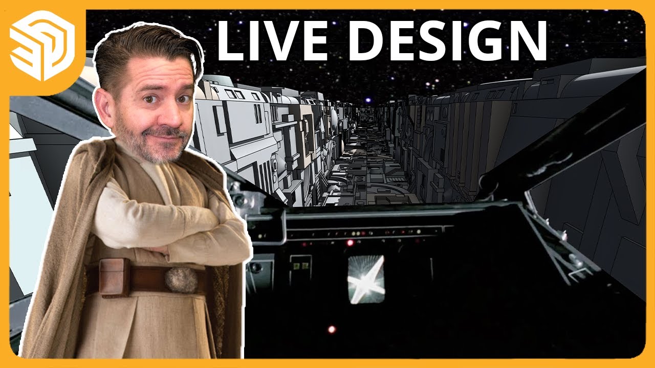 Modeling Death Star Trench in SketchUp | Star Wars Day Live Stream ...