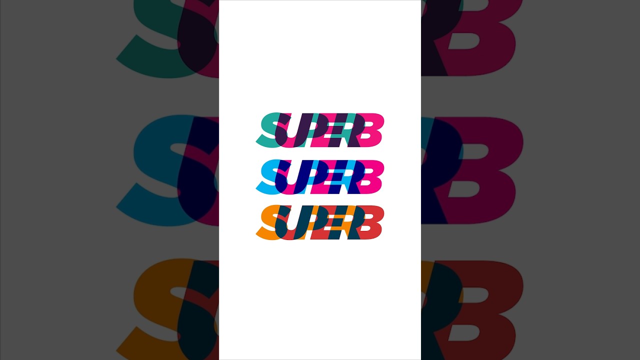 Easy Illustrator Text Effect | Blended Opacity #illustrator # ...
