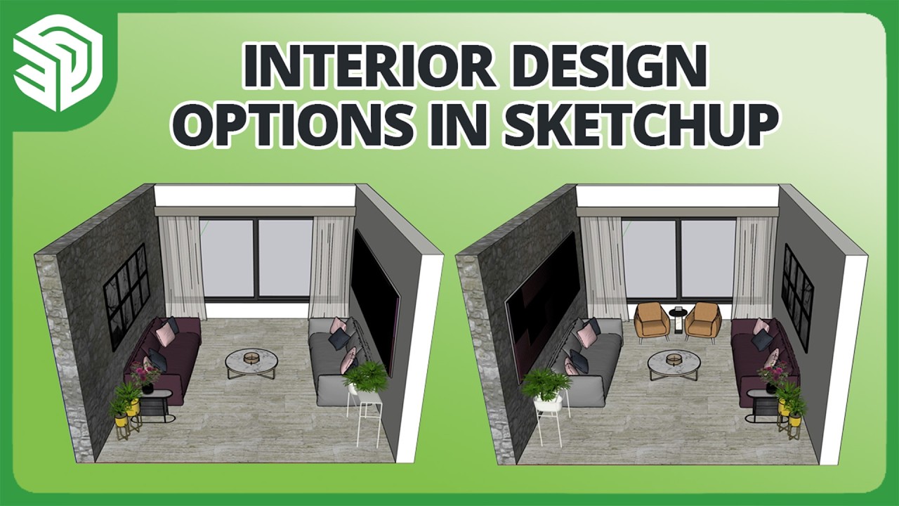 Show Design Options in SketchUp | Interior Design Tutorial - Dezign Ark