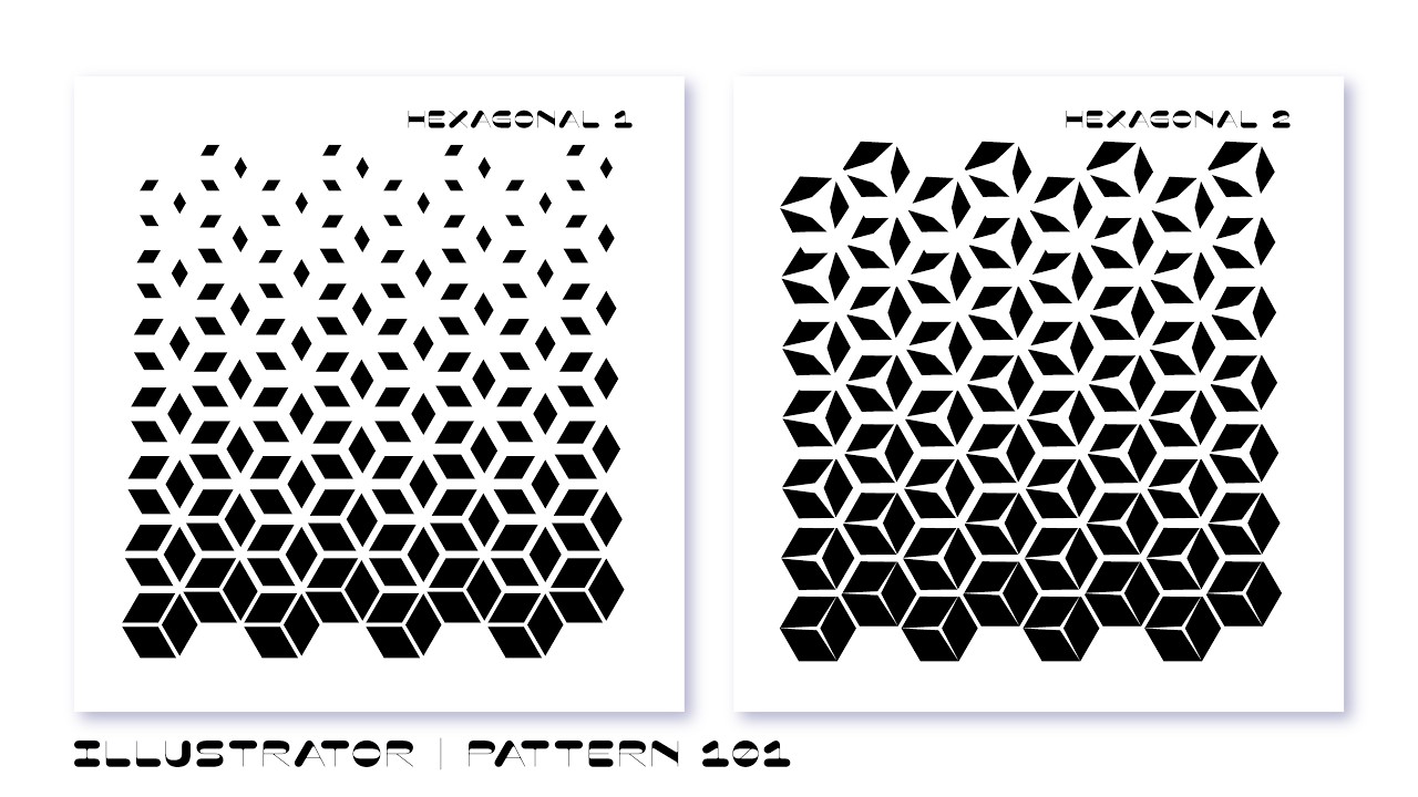 Illustrator Pattern 101 | Hexagonal Halftone - Dezign Ark