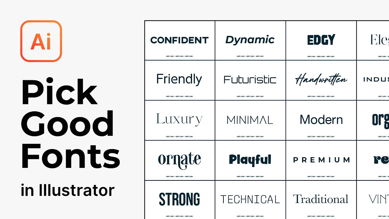 Designing a "font choosing" infographic in Illustrator - Dezign Ark